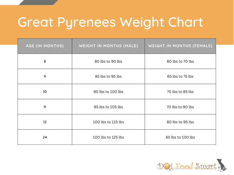 Great Pyrenees Growth Chart | Weight & Size Chart
